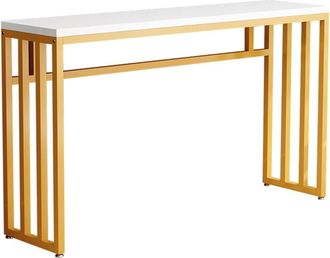 Generic Flurtisch, H-Konsolentisch, schmaler Konsolentisch, Flurtisch mit Metallrahmen, Verandatisch für Schlafzimmer und Wohnzimmer