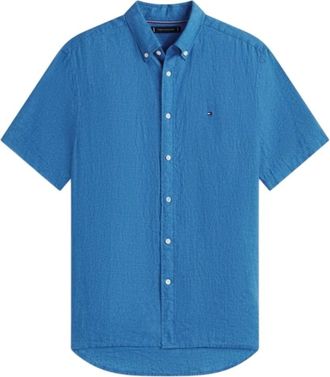 Tommy Hilfiger Homme, Chemises, Bleu, Taille: 2XL Colletto Button-Down