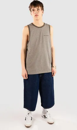 Blue Tomato Logo Tank Top brown stripe