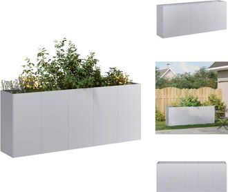 vidaXL Jardinière 200x40x80 cm acier galvanisé - Jardinière - Jardinières - Pot De Fleurs - Support De Jardinière