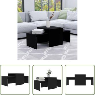 vidaXL vidaXL Beistelltisch - Couchtisch-Set Schwarz 100x48x40 cm Holzwerkstoff