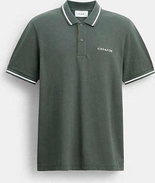 Coach Poloshirt Aus Biobaumwolle Mit Signature-Besatz