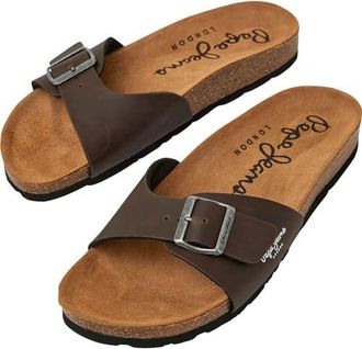 Pepe Jeans London Sandales Bio Single Kansas Marron