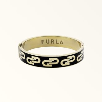 Furla Arch Double Armreif Nero Schwarz Metall + Glanzlack Damen