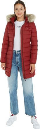 Tommy Jeans Damen Daunenmantel Essential Winter, Rot (Rouge), XS