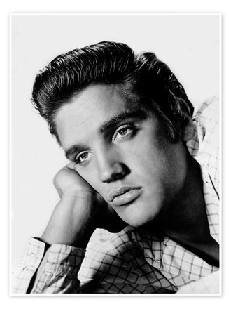 Posterlounge Elvis Presley 1956 Poster 30 x 40 cm Schwarz-Weiß Wandbilder Wanddeko