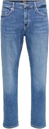 Only & Sons Coupe Regular ONSWEFT Taille Moyenne Regular Fit Jeans Medium Blue Denim 34 34 Medium Blue Denim (US) 34 / L34