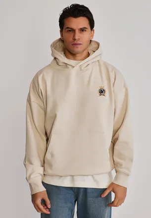 Siksilk Herren Ecru Crest Hoodie XXL