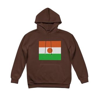 Generic Sweat &Agrave; Capuche Patriotique Niger Drapeau Amusant Drapeau Imprim&eacute; Graphique Sweat &Agrave; Capuche avec Poches Doublure Polaire Femmes Hoodie Plusieurs Coule