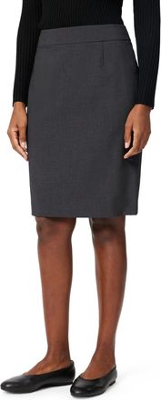 Calvin Klein Damen Klassische Passform Straight Lux Anzugrock (Normale und gro&szlig;e Gr&ouml;&szlig;e), Dunkelgrau, 46