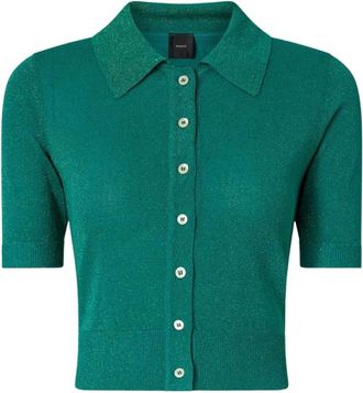 Pinko Pinko, Femme, Blouses et Chemises, Vert, Taille: 40 FR Cedrus Shirt