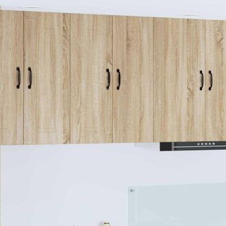 vidaXL vidaXL Armoire de cuisine Kalmar 2 pcs Ch&ecirc;ne Sonoma 30 x 31 x 80 cm