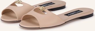 Dolce & Gabbana Pantoletten Mit Cut-Outs beige