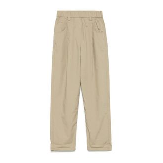 Brunello Cucinelli Pantalon Large - Femme - Pantalons - Vert - Taille: 38 FR