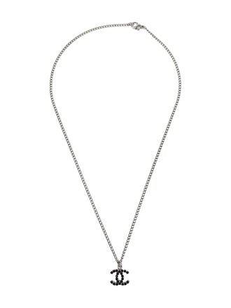 Chanel collier à pendentif logo CC (années 2005) - Argent