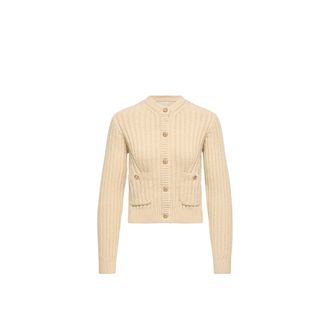 Moncler Moncler Cotton Padded Cardigan, Women, Beige, Size: Xs