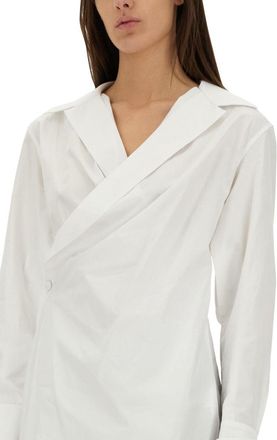 Givenchy Wrap-Around Cotton Shirt - White