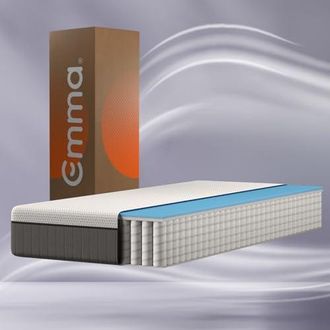 Emma Matelas Original II Plus | Mousse à mémoire de Forme, Ressorts ensachés | 90x200 cm | 22 cm | Moyen-Ferme (H7) | Soutien à 5 Zones | Ergonomique | Ult