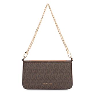 Michael Kors Bryant Small Signature Logo Convertible Pochette - - Bags - Damen - Braun - ONE SIZE