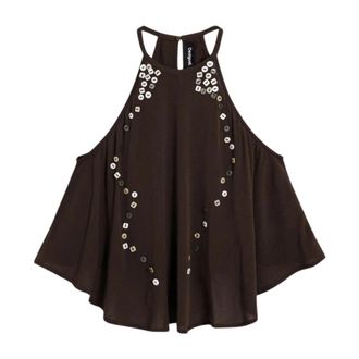 Desigual BluS_BOTT - - Tops - Damen - Braun - XS