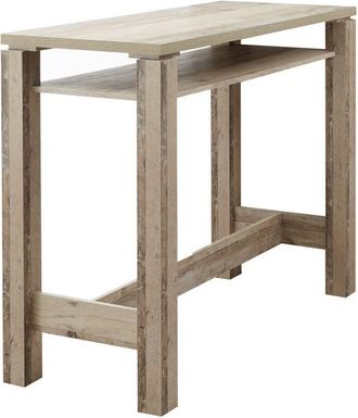 Altobuy Table-bar 120cm avec &eacute;tag&egrave;re aspect bois vieilli - KOLYA