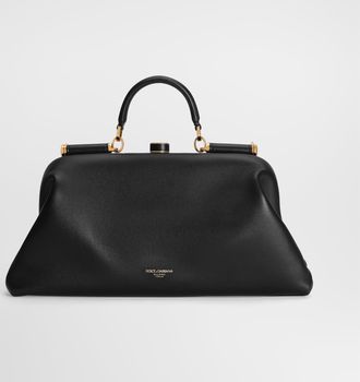 Dolce & Gabbana Handtasche Grandma Gro&szlig; Aus Plong&eacute;-nappaleder - Frau Collection Schwarz Onesize