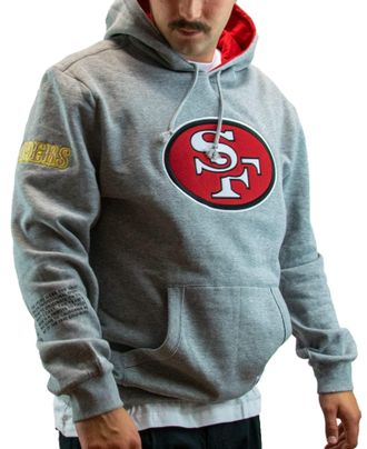 Mitchell & Ness NFL Team Origins Fleece Kapuzenpullover - San Francisco 49ers, Gr&ouml;&szlig;e M, Herren, Frauen, Kinder, Unisex, Fr&uuml;hling, Sommer, Herbst, Winter
