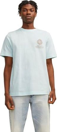 Jack & Jones Jornoto Graphic Chest Tee SS C.n Ln T-Shirt, Bleu Ciel, XXL Homme