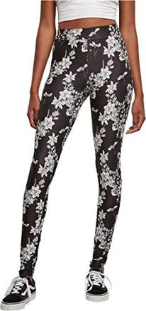 Urban Classics Legging Souple AOP pour Femme, Disponible dans de Nombreuses Couleurs différentes, Tailles XS à 5XL, Blackflower, L