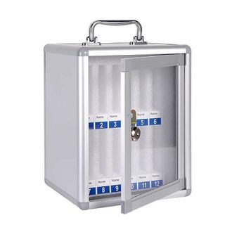 Generic Handy Aufbewahrungsbox, Handygarage, 12/24/36/48/60 F&auml;cher, mit T&uuml;rschloss und Schl&uuml;sseln, Transparentes Design, f&uuml;r Klassenzimmer, B&uuml;ro, Fabrik(Small