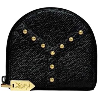 Saint Laurent Portefeuille en cuir vintage Pre-owned - Femme - Pre-owned - Noir - Taille: ONE Size