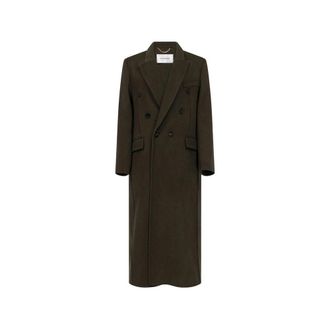 Victoria Beckham Magre Mantel - - Coats - Damen - Gr&uuml;n - 3XS