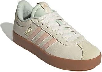 adidas Femme VL Court Shoes, Wonder White/Powder Coral/Linen Green, 37 1/3 EU