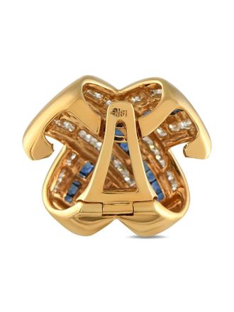 Luxury Bazaar pendentif en or 18ct à diamants et saphirs