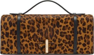 Malone Souliers May Clutch mit Leoparden-Print - Braun