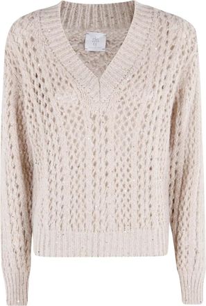 Eleventy Pullover mit V-Ausschnitt - Nude