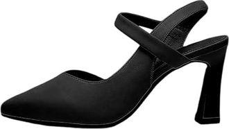 Generic Chaussures de mari&eacute;e Chunky pour femme - Pieds larges - &Eacute;l&eacute;gantes et confortables - Chaussures basses basiques avec talon - Chaussures de mariage - Ch