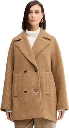 Max Mara Femme, Manteaux, Brun, Taille: 40 FR Manteau Obliqua