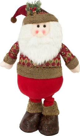 Trachtenland Weihnachtsmann Dekofigur f&uuml;r Advent und Weihnachten - Stehfigur mit ausziehbaren Beinen - 80 x 34 cm