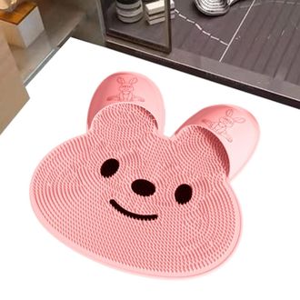 Generico Duschfu&szlig;matte, Massage-B&uuml;rste, Silikon, Kaninchen, rutschfest, Peeling f&uuml;r abgestorbene Haut