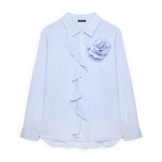 Fiorella Rubino Damen, Blusen & Hemden, Blau, 3XLGr&ouml;&szlig;e