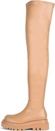 Jeffrey Campbell Femme, Chaussures, Beige, Taille: 37 EU Over-knee Bottes