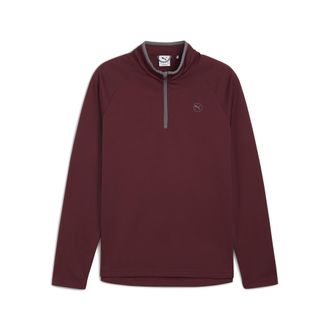 Puma Haut &agrave; col zipp&eacute; en polaire gaufr&eacute; Homme, Accessoires, Rouge, XXL