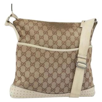 Gucci Sac bandouli&egrave;re vintage en toile Pre-owned - Femme - Pre-owned - Beige - Taille: ONE Size