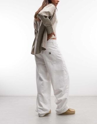 Carhartt Work in Progress Brandon Loose Jeans in Wei&szlig;