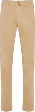 Jacob Cohen Homme, Pantalons, Beige, Taille: W33 Pantalon en coton/lyocell fait main avec poches