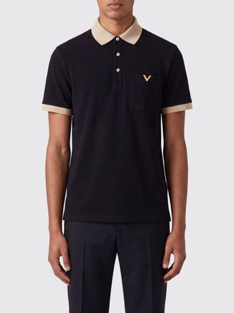Valentino Garavani Polo VLogo Signature en coton avec bords contrastants