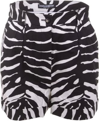Dolce & Gabbana Femme, Shorts, Multicolore, Taille: 36 FR Zebra Mini Short