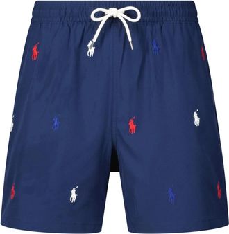 Polo Ralph Lauren Homme, Maillots de bain, Bleu, Taille: S Shorts de bain brod&eacute;s avec logo