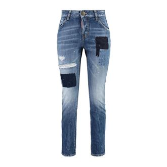 Dsquared2 Denim-Jeans mit Distressed-Details und Farbspritzern - - Jeans - Damen - Blau - S